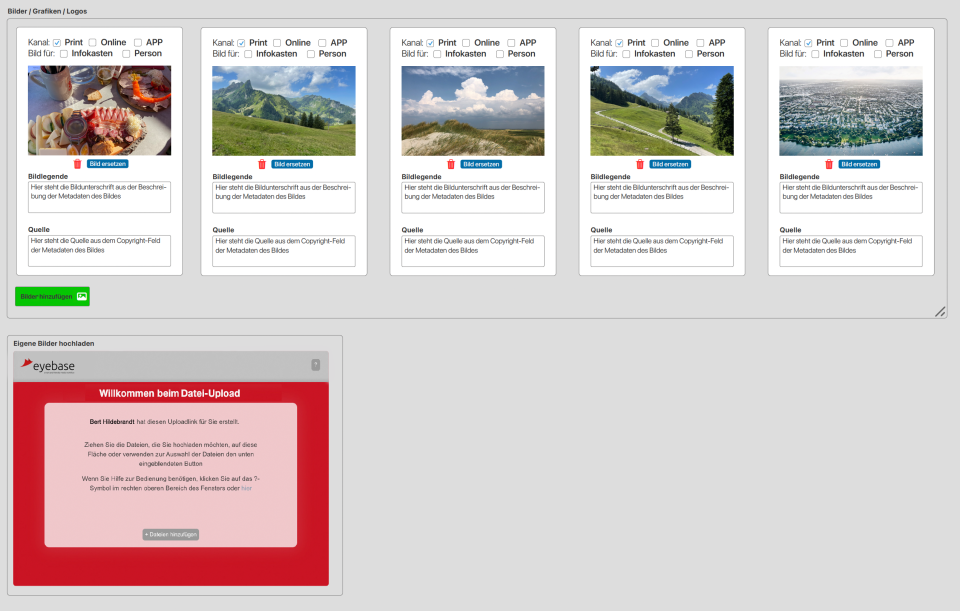 RED-IO editorial system with DAM module based on eyebase DAM system